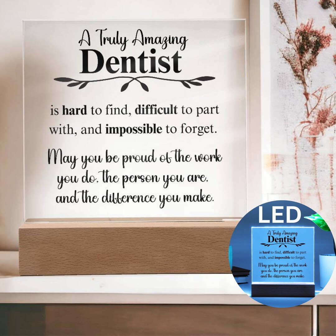 Dentist Gift, Dentist Acrylic Plaque, A Truly Amazing Dentist ...