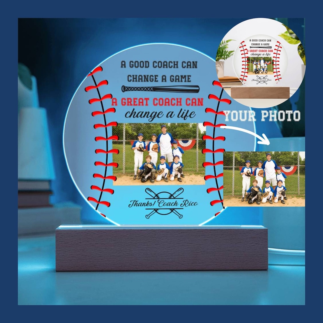 Baseball Personalized Gift Acrylic Plaque, Baseball Coach Gift ...
