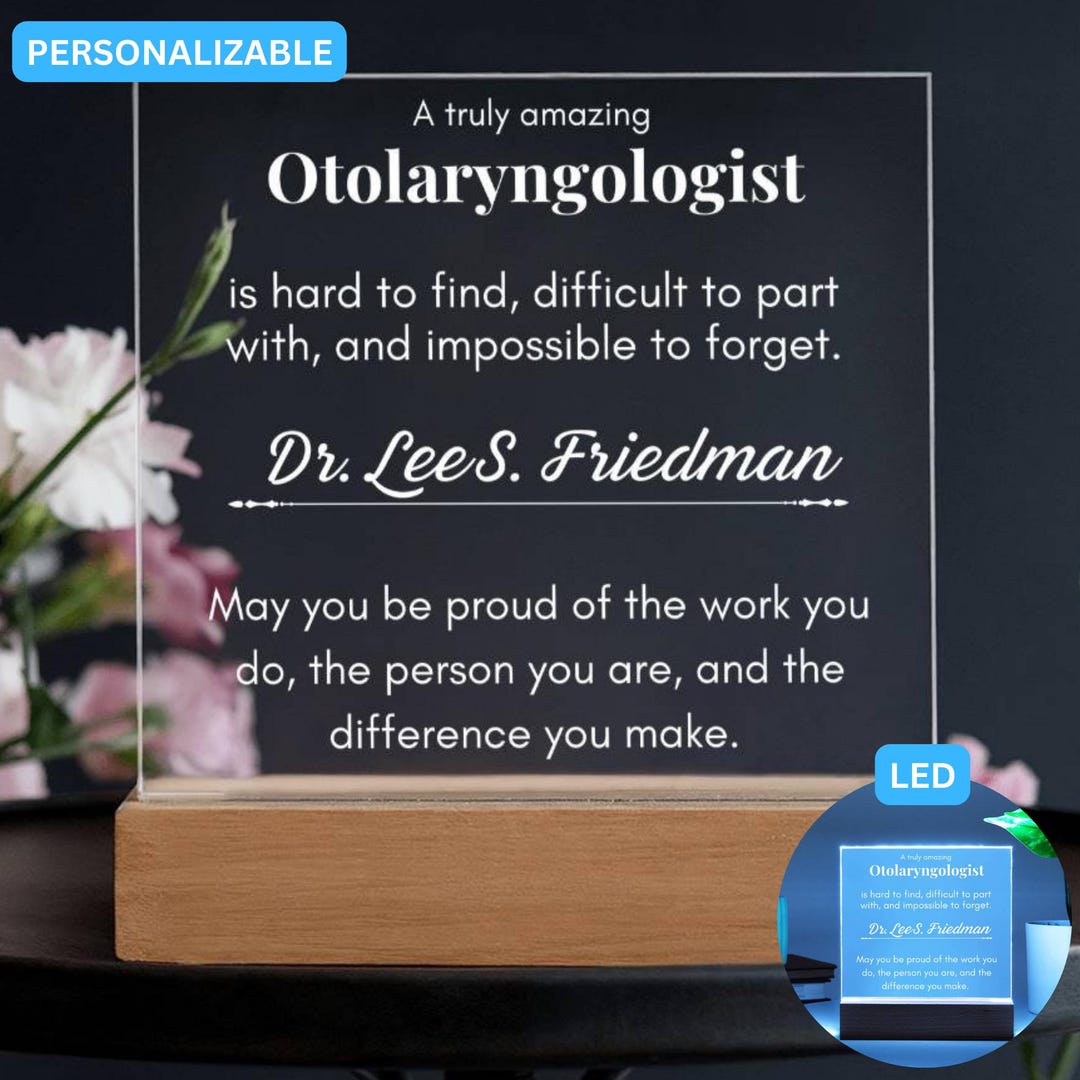 ENT Doctor Gift Plaque, Otolaryngologist Office Decor, Custom ENT Sign ...