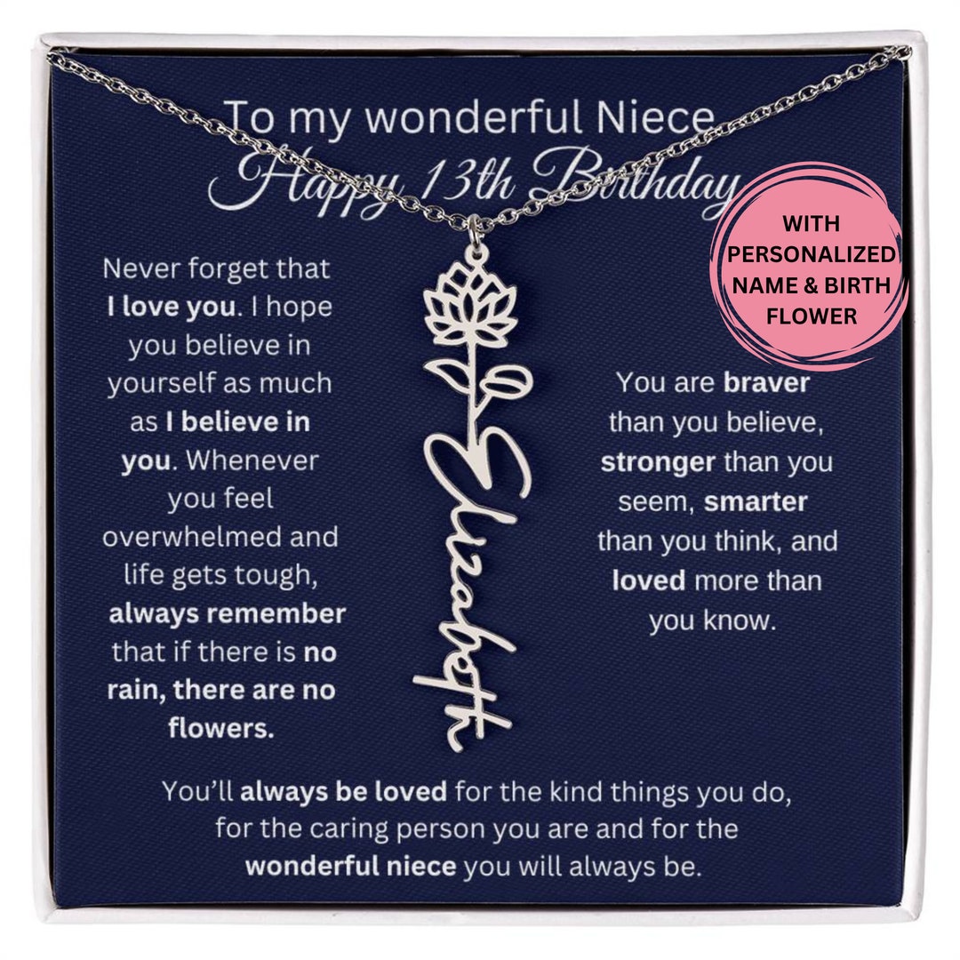 13th Birthday Gift Niece, 13th Birthday Gift for Niece From Aunt Birth ...