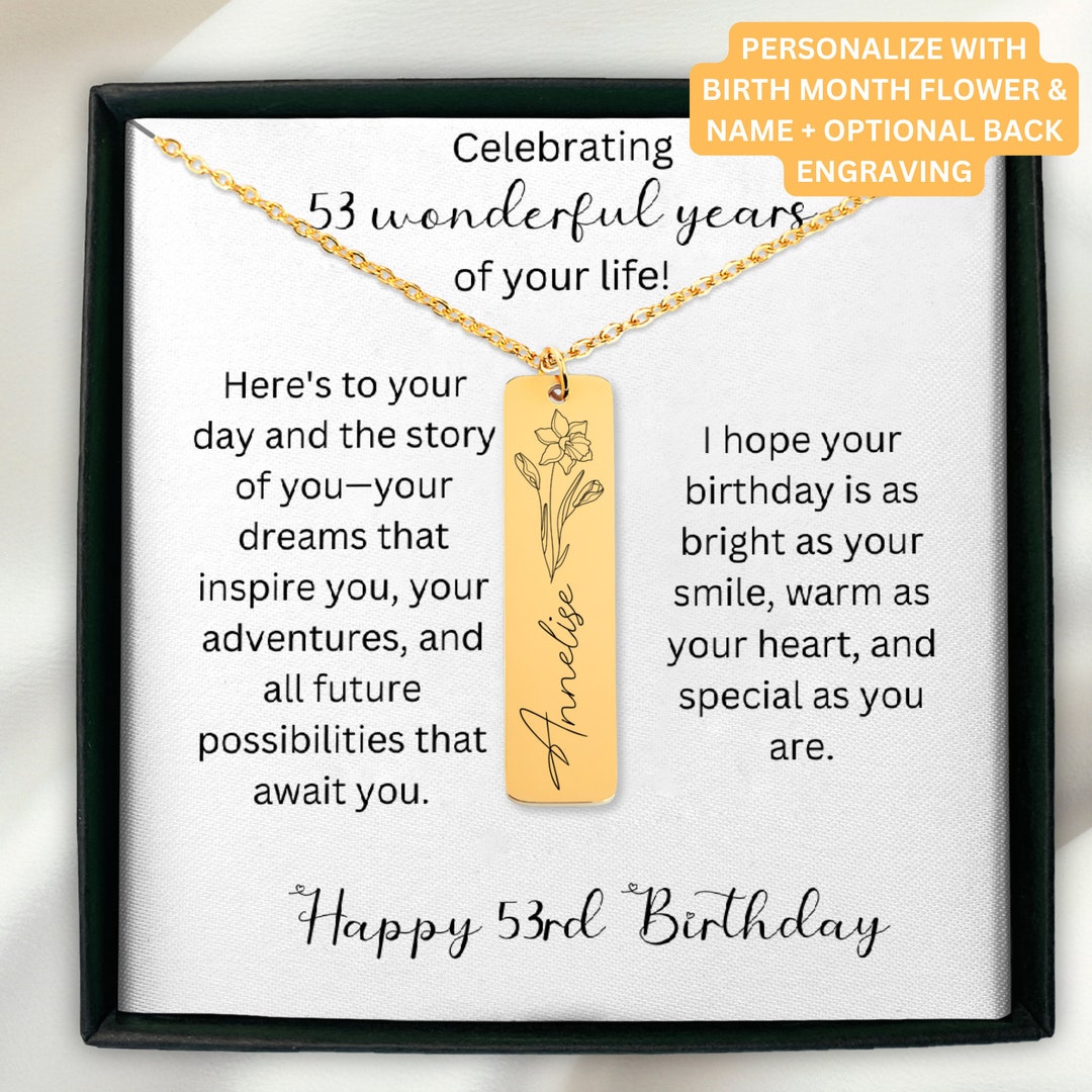 Personalized 53rd Daughter Birthday, Special 53rd Birthday Birth Month ...
