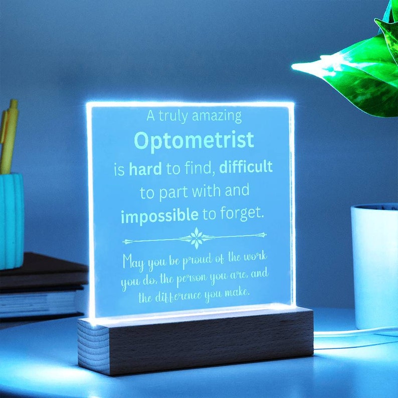 Optometrist Thank You, Optometrist Leaving Retirement Gift, Optometrist ...