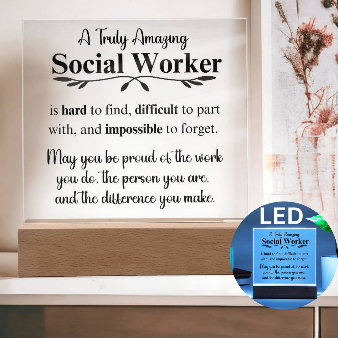 Social Worker Gift, Social Worker Plaque, Social Worker Gift, A Truly ...
