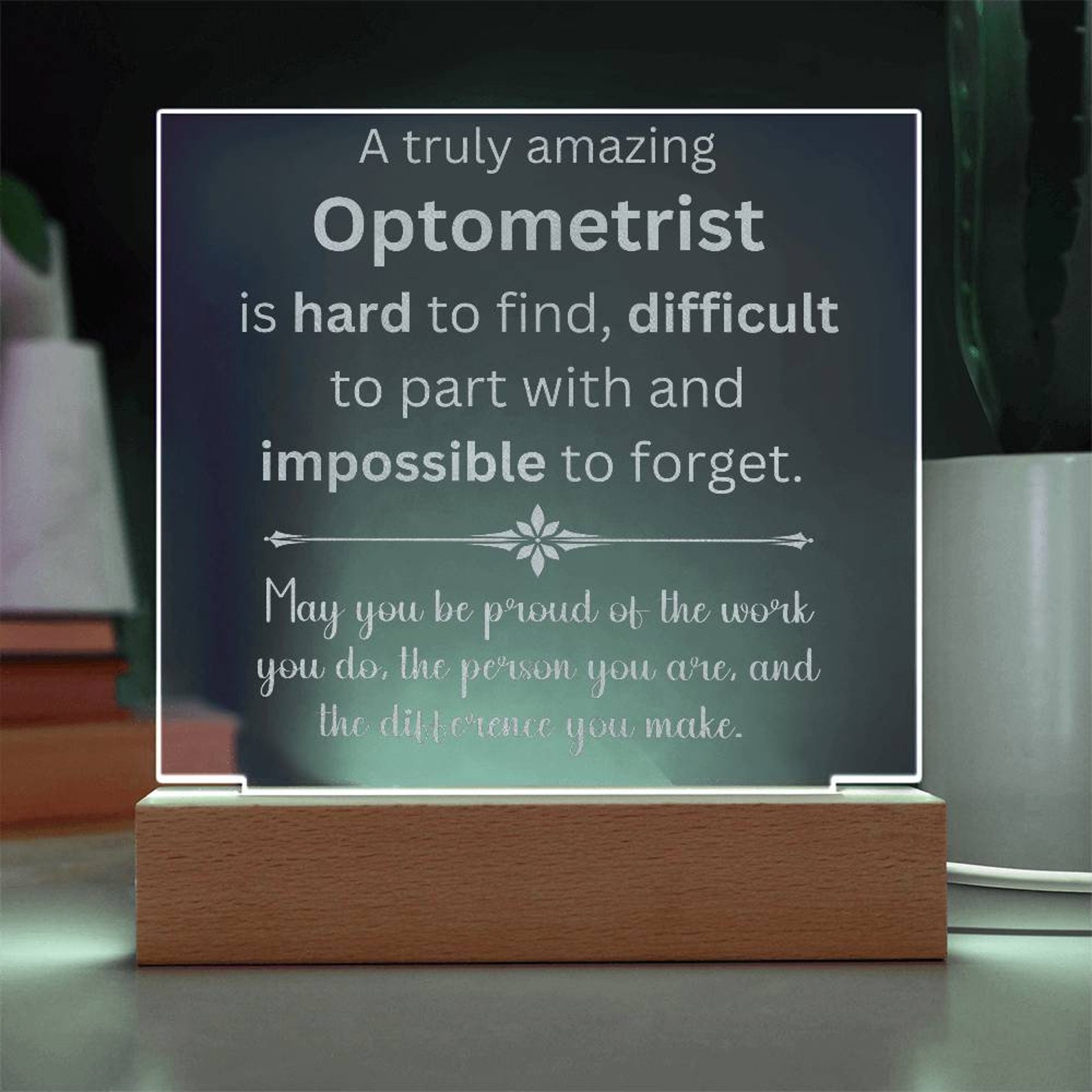 Optometrist Thank You, Optometrist Leaving Retirement Gift, Optometrist ...