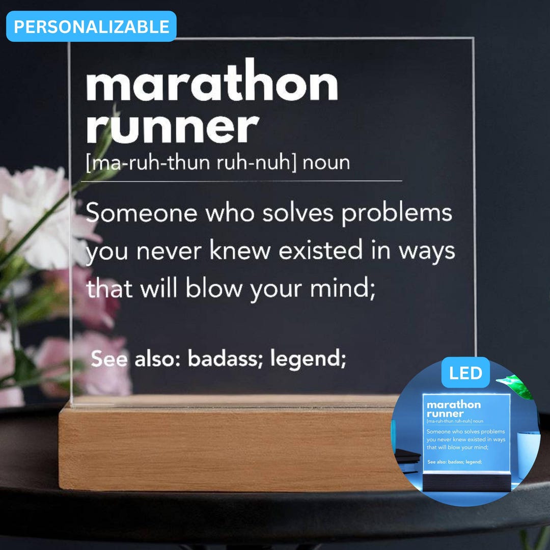 Marathon Keepsake Gift, Personalized Runner Gifts for Men, Runner Gifts ...