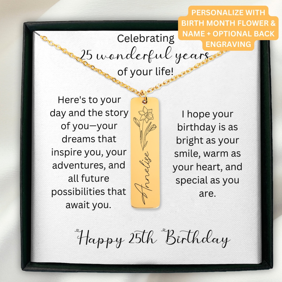 Personalized 25th Daughter Birthday, Special 25th Birthday Birth Month ...