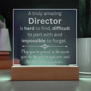 A Truly Amazing Director, Director Engraved Acrylic Plaque ...