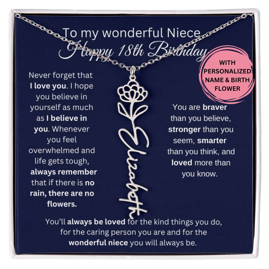 18th Birthday Gift Niece, 18th Birthday Gift for Niece From Aunt Birth ...