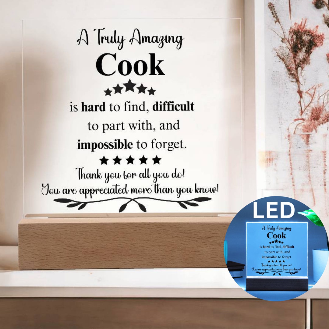 Custom Gift for Cook, Personal Chef Cook Gift, Cook Appreciation Gift ...