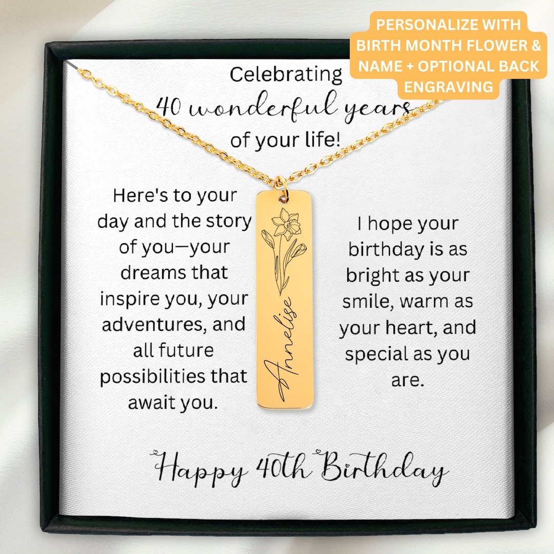 Personalized 40th Daughter Birthday, Special 40th Birthday Birth Month ...