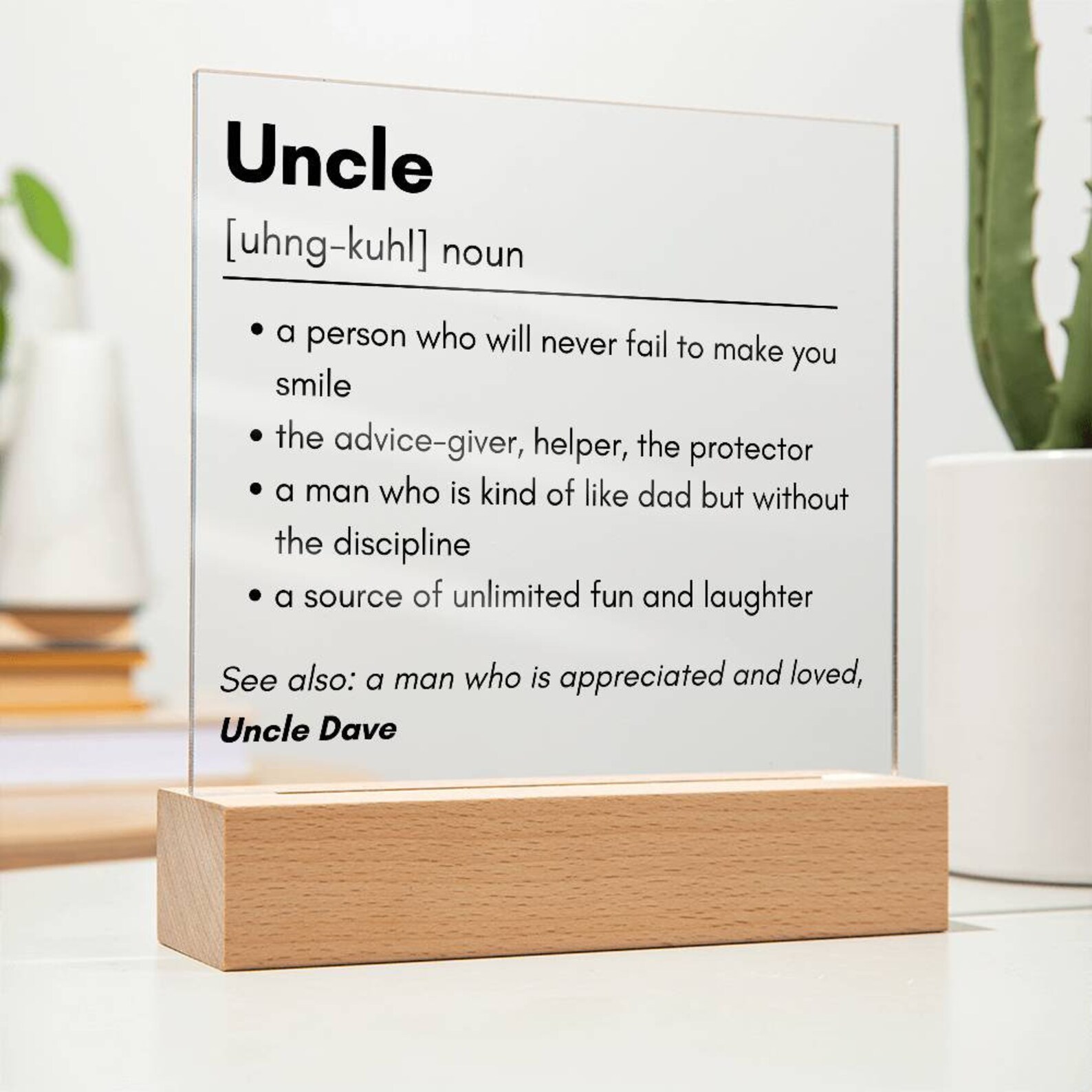 Personalized Uncle Gift, Uncle Definition Plaque, Uncle Gift From ...