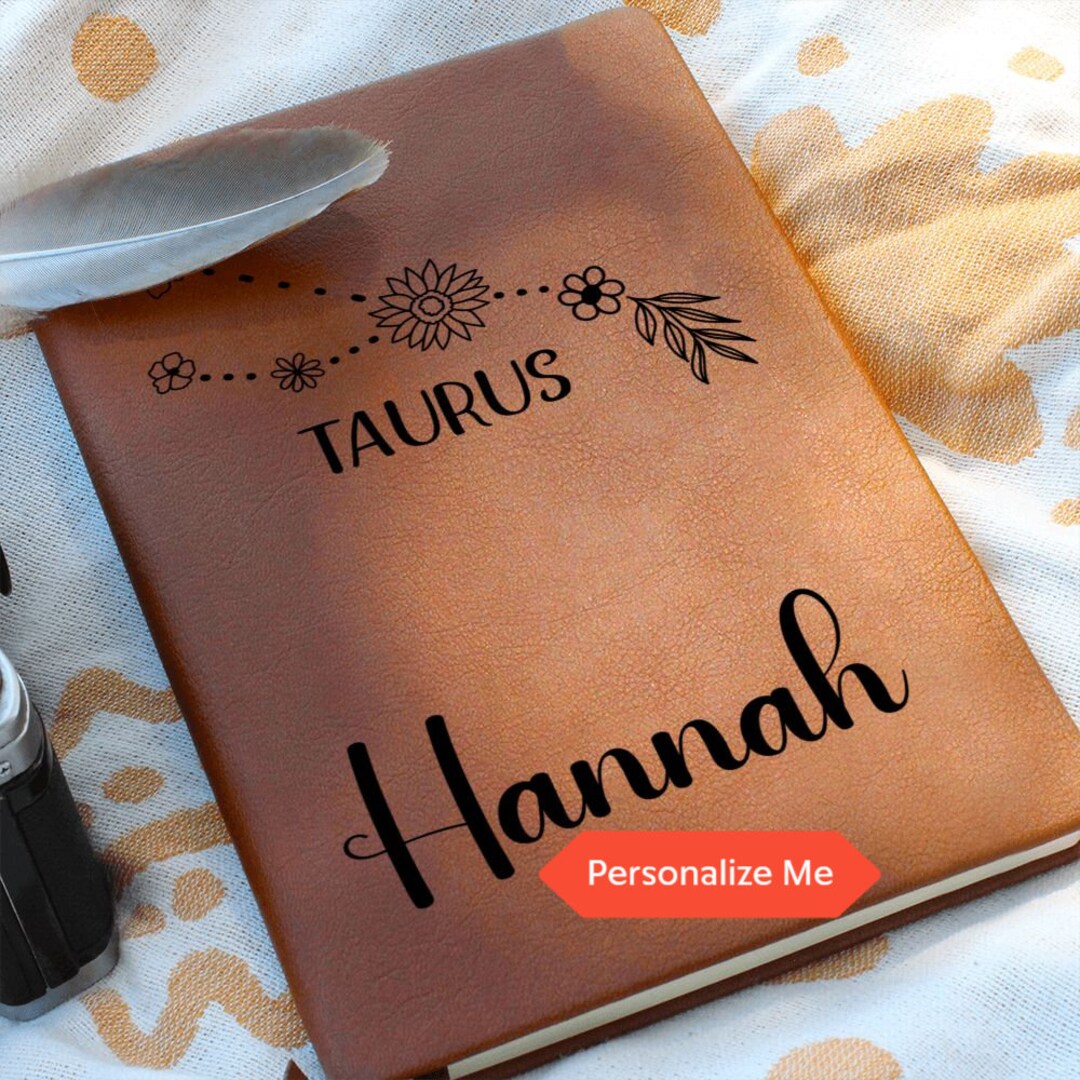 Customizable Taurus Zodiac Constellation Journal With Name ...