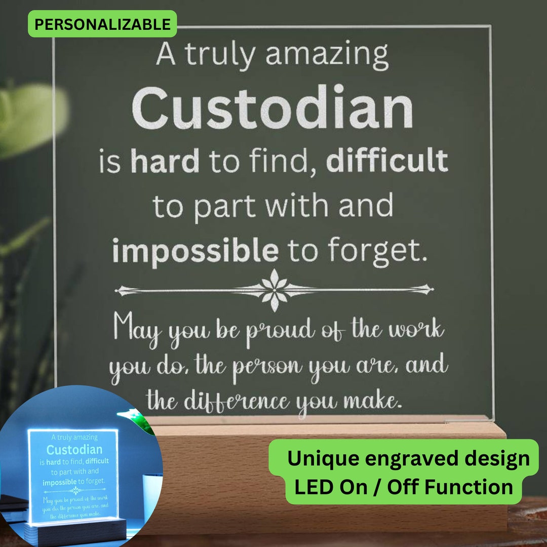 Custodian Appreciation Gift, Custodian Gift Christmas, Custodian ...