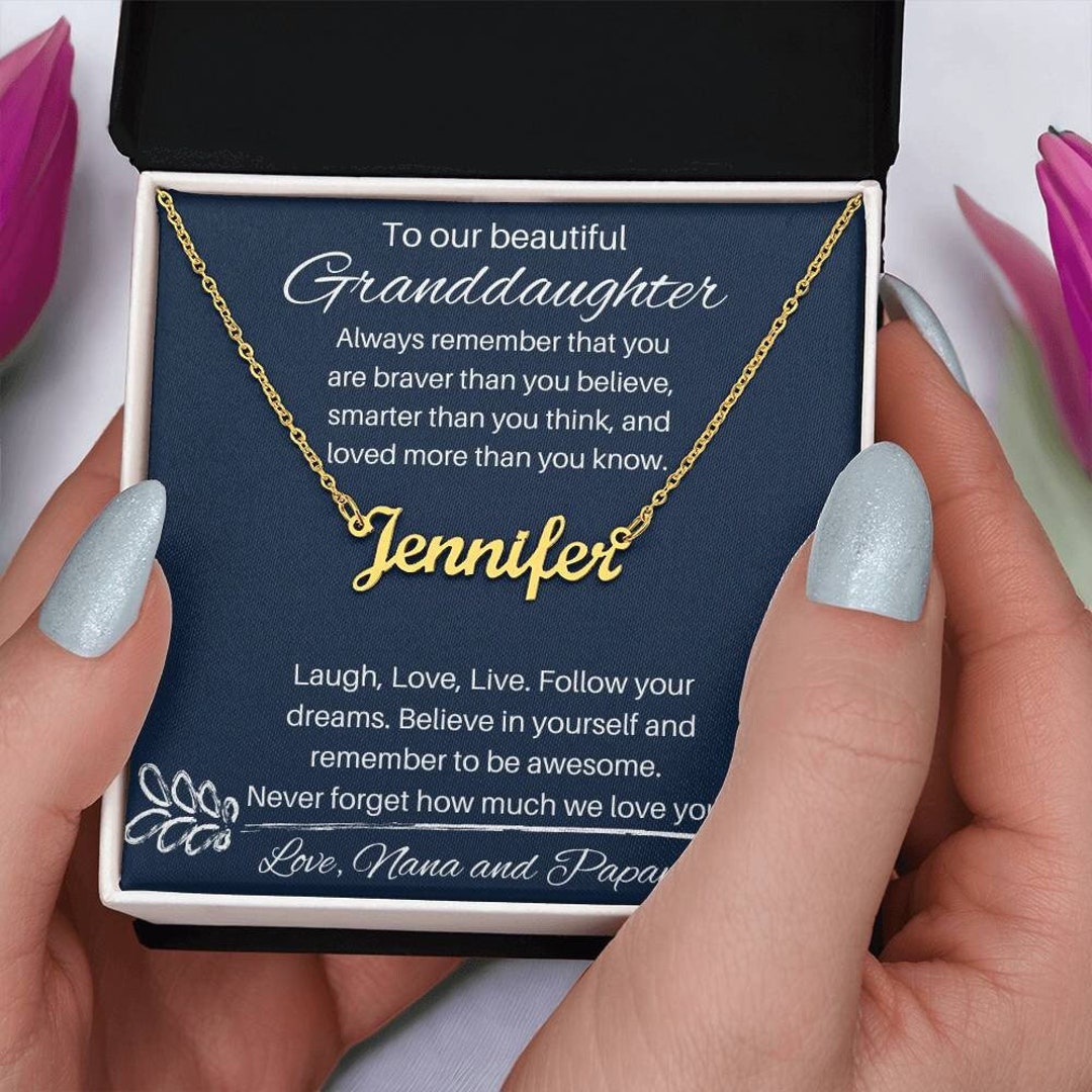 To Our Beautiful Granddaughter - From Nana and Papaw, Personalized Name ...