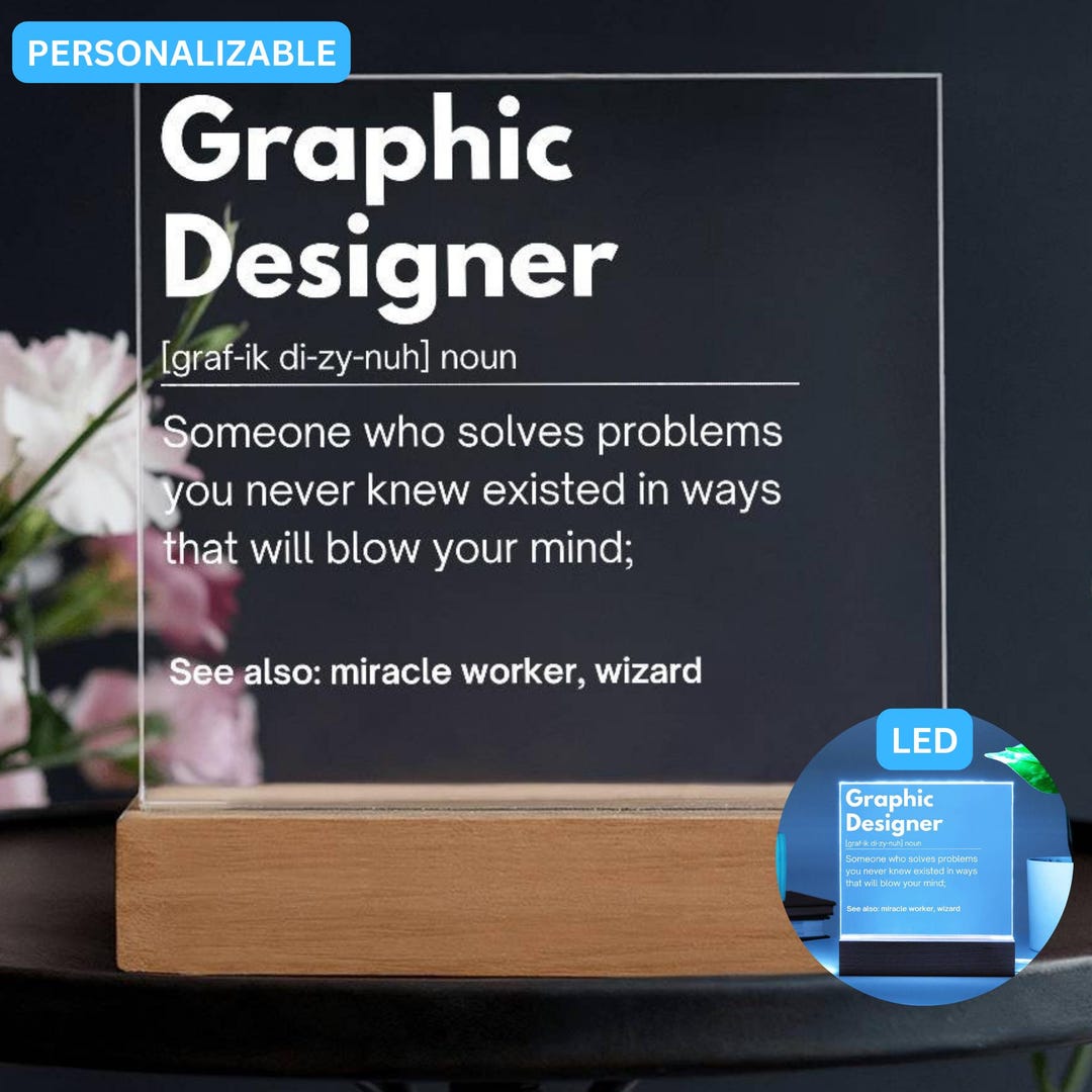 Graphic Designer Personalized Gift, Graphic Designer Definition Acrylic ...