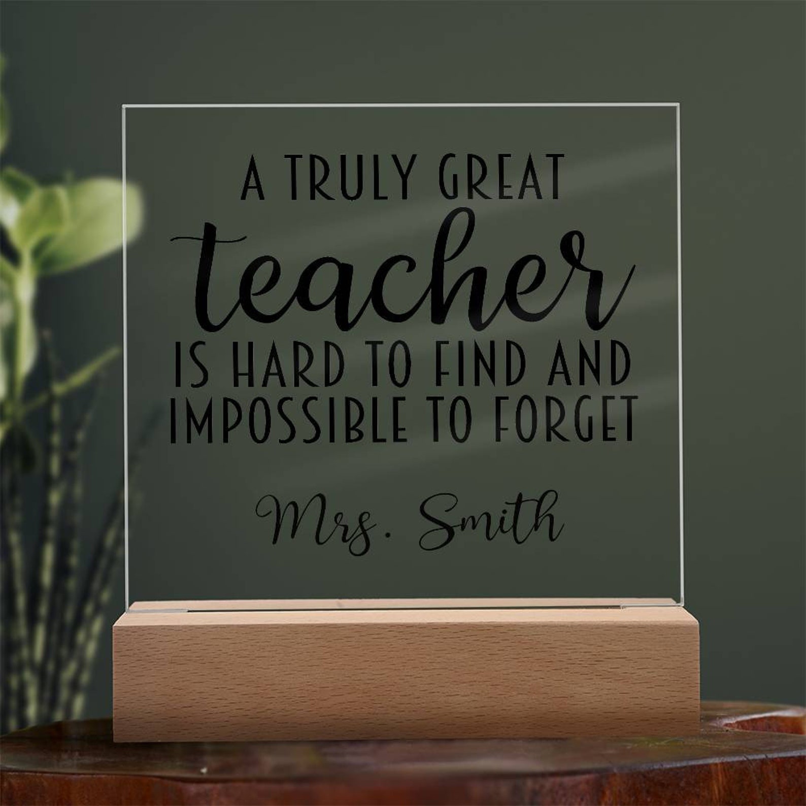 A Truly Amazing Teacher Acrylic Sign With Teacher Name, Personalized ...