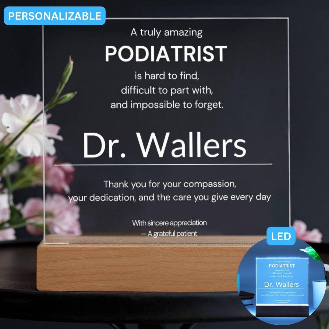 Podiatrist Thank You Gift Acrylic Plaque, Foot Doctor Appreciation Gift ...