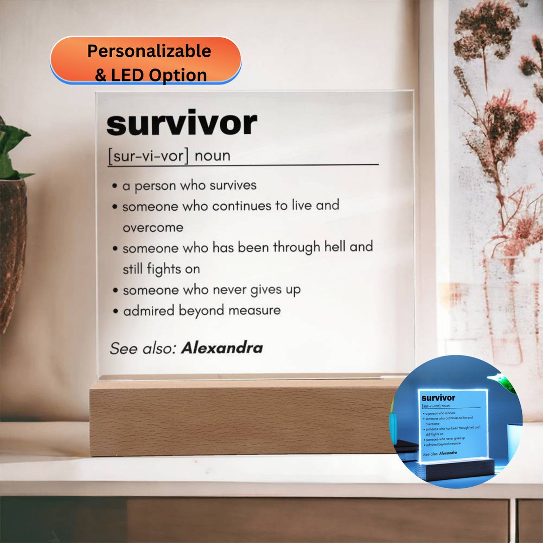 Survivor Frame, Survivor Definition Plaque, Cancer Survivor ...