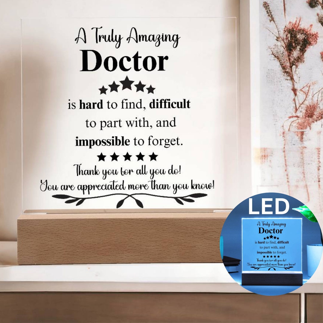 Doctor Thank You Acrylic Plaque, Thank You Gift for Doctor, Doctor ...