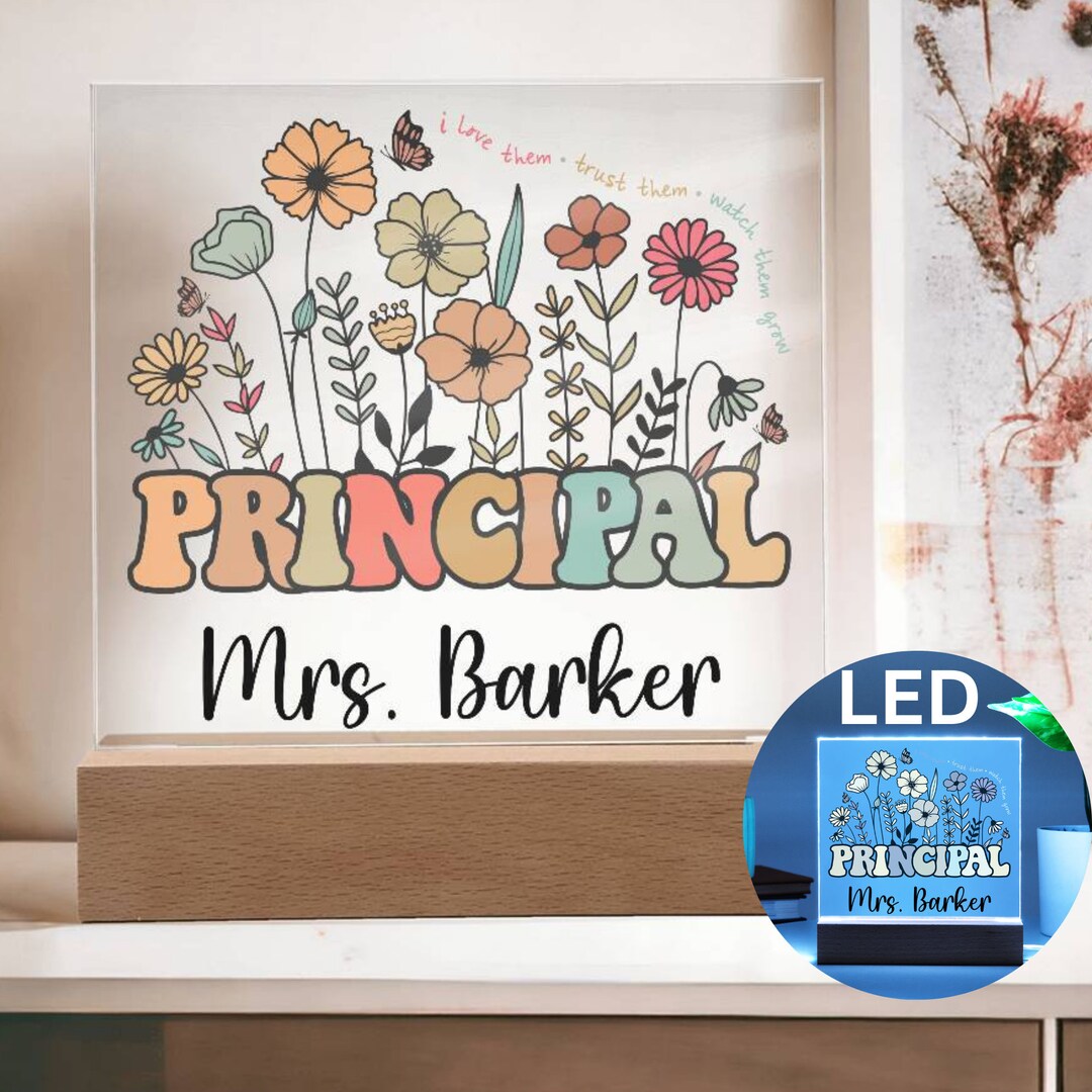 Personalized Principal Desk Name Plate, Principal Gift, Custom ...