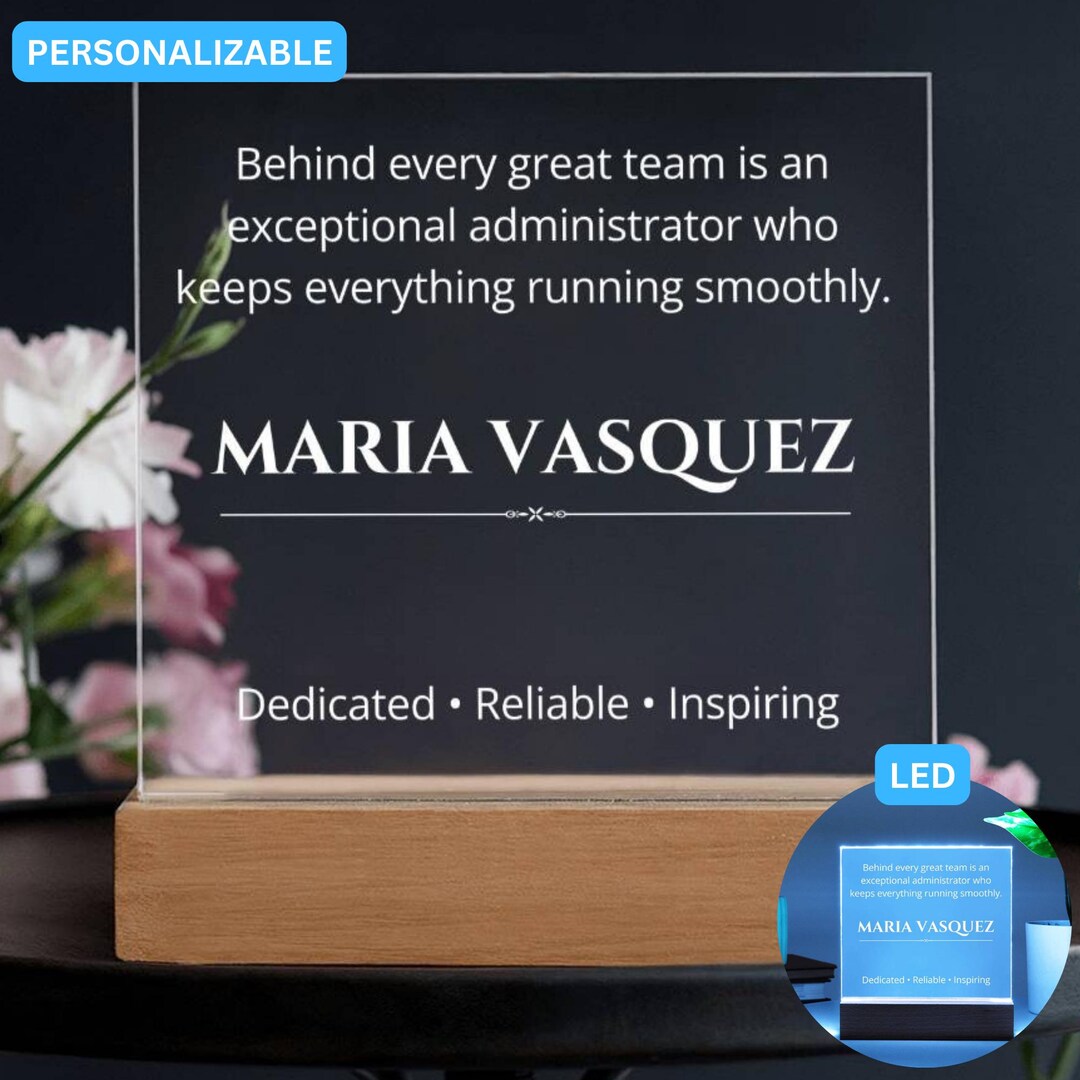 Administrator Acrylic Plaque, Admin Christmas Anniversary Birthday ...