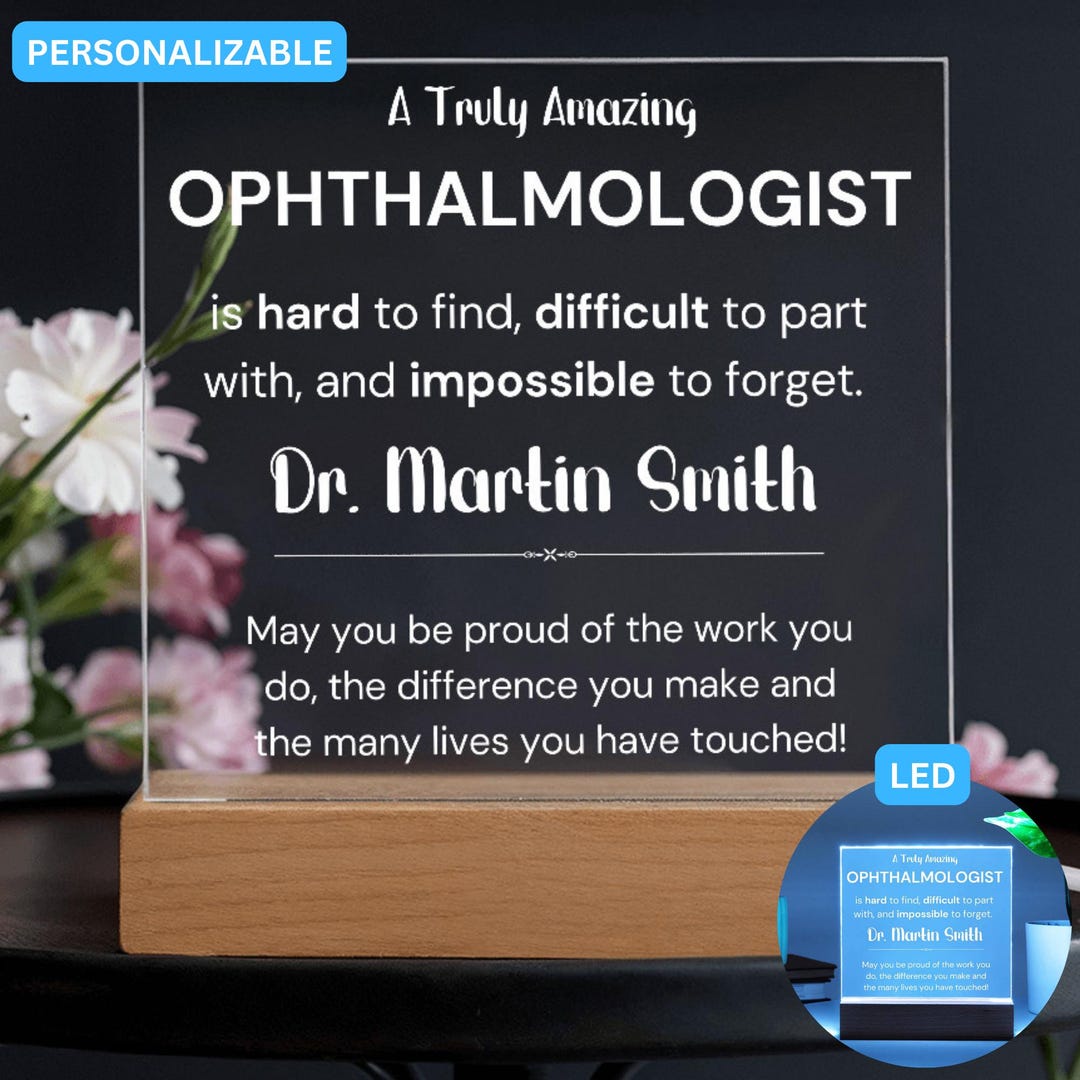A Truly Amazing Ophthalmologist, Personalized Gift for Eye Doctor ...