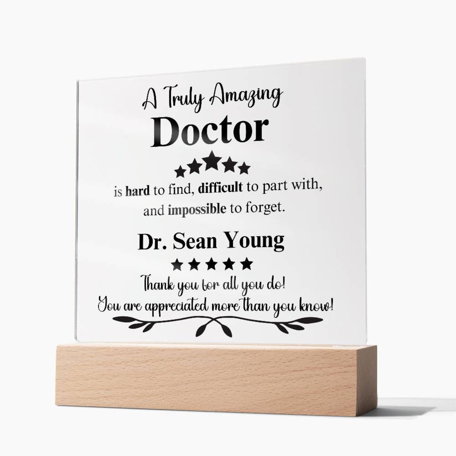 Doctor Thank You Acrylic Plaque, Thank You Gift for Doctor, Doctor ...