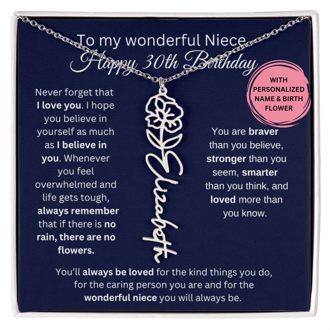 30th Birthday Gift Niece, 30th Birthday Gift for Niece From Aunt Birth ...
