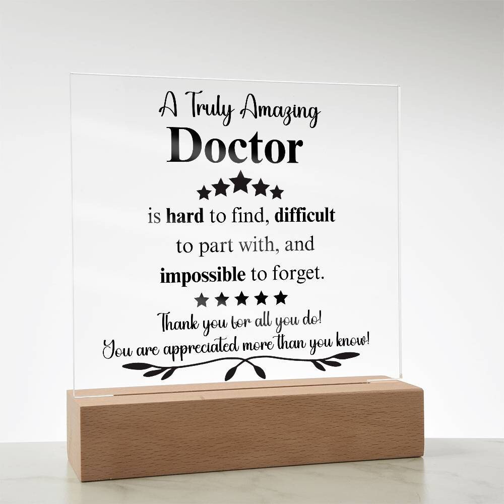 Doctor Thank You Acrylic Plaque, Thank You Gift for Doctor, Doctor ...