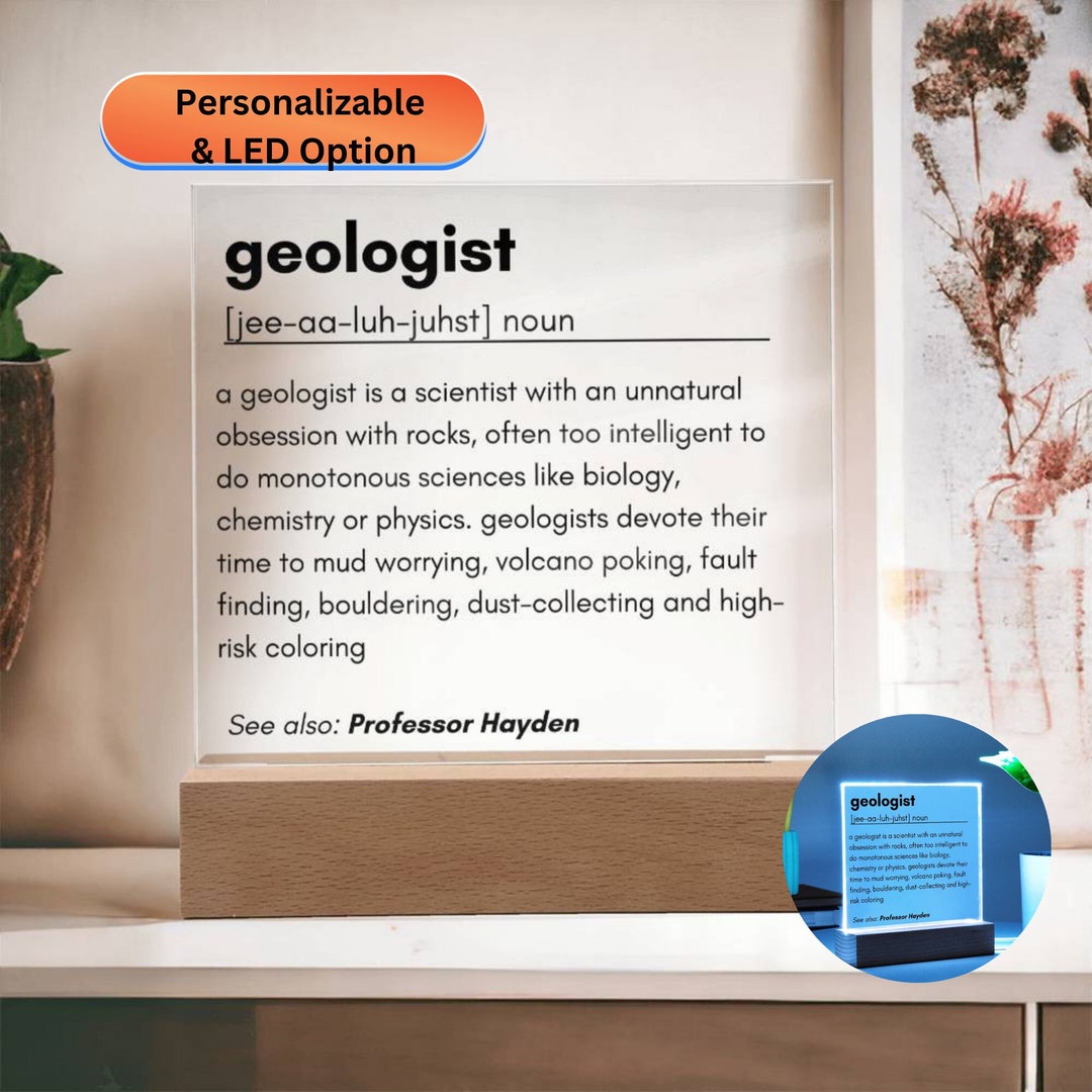 Geologist Definition Plaque, Geologist Gift Birthday, Christmas ...