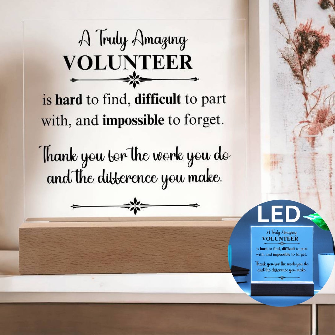 Volunteer Appreciation Gifts, Custom Gift for Volunteer, Volunteer ...