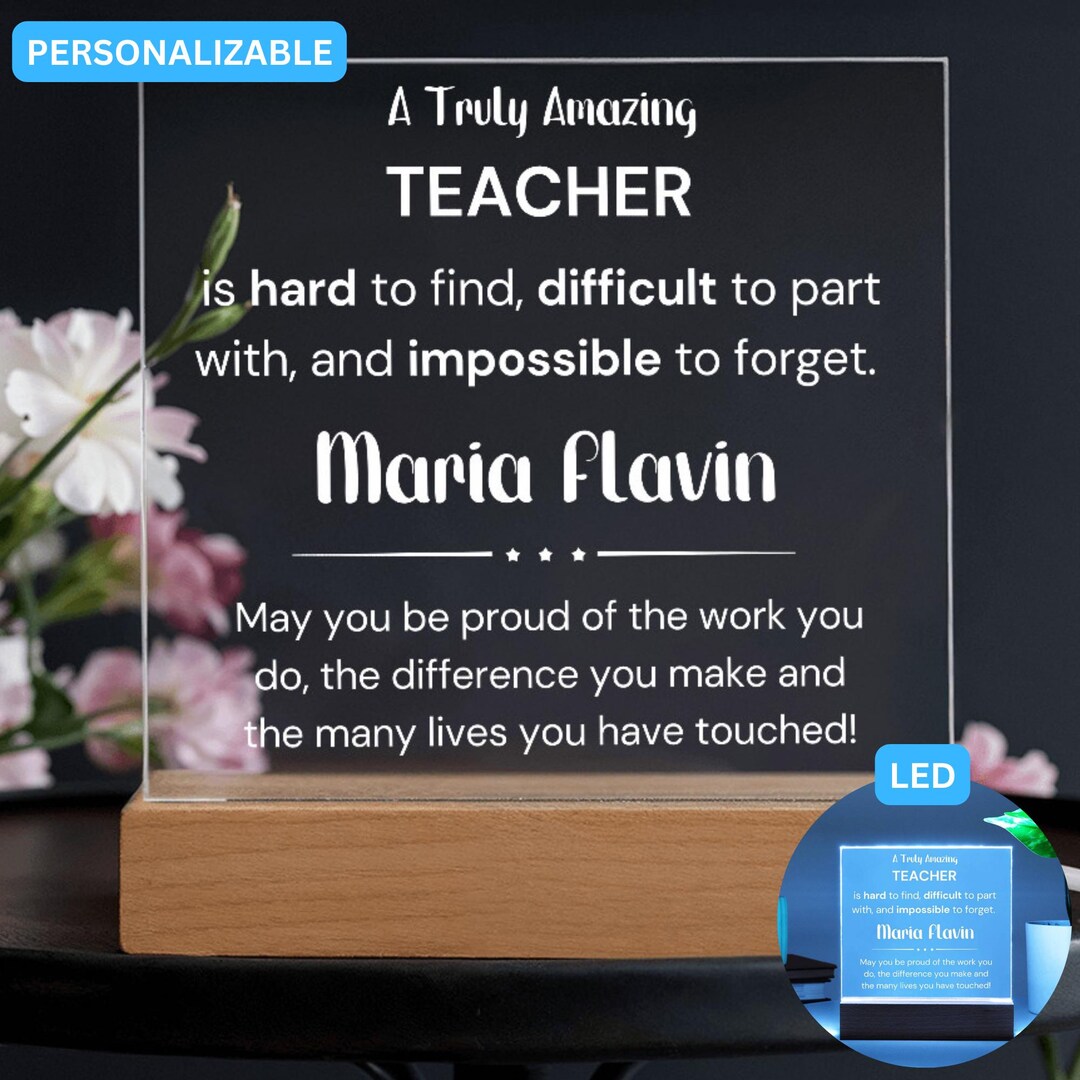 A Truly Amazing Teacher, Teacher Leaving Teacher End of Year Gift ...