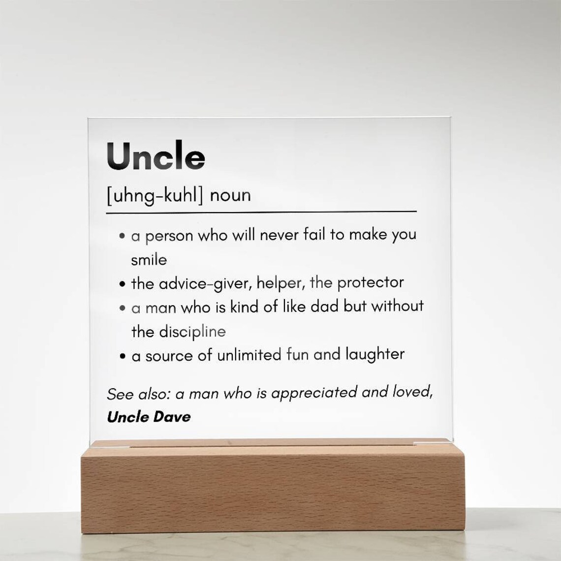 Personalized Uncle Gift, Uncle Definition Plaque, Uncle Gift From ...