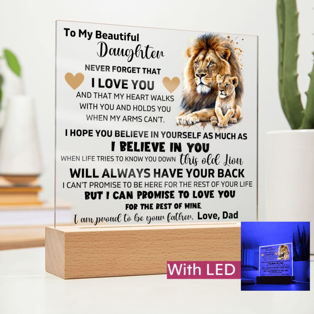 To My Daughter Acryl Sign, My Daughter Gift, Daughter Inspirational ...