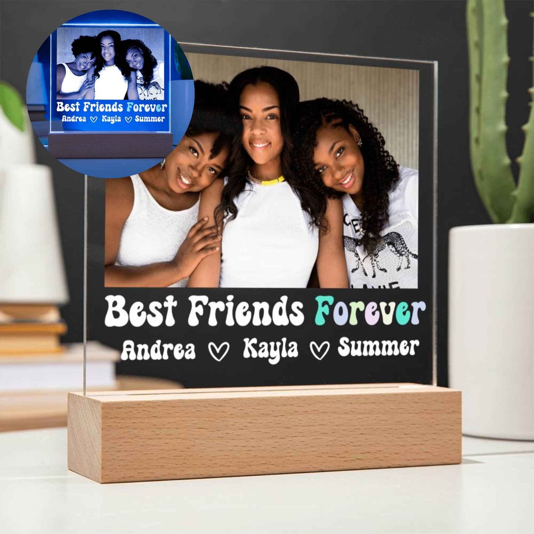 Best Friends Photo Plaque, Photo Frame Best Friends, Friendship Gift ...