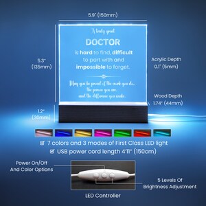 Doctor Engraved Acrylic Plaque, Doctor Thank You Gift, MD Doctor ...
