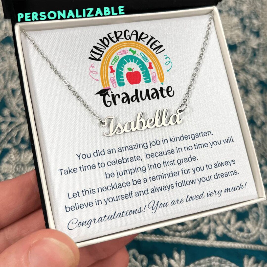 Kindergarten Graduation, Grade Name Necklace, Kindergarten Graduation ...