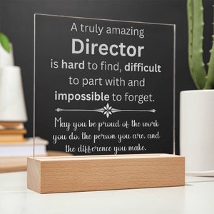 A Truly Amazing Director, Director Engraved Acrylic Plaque ...