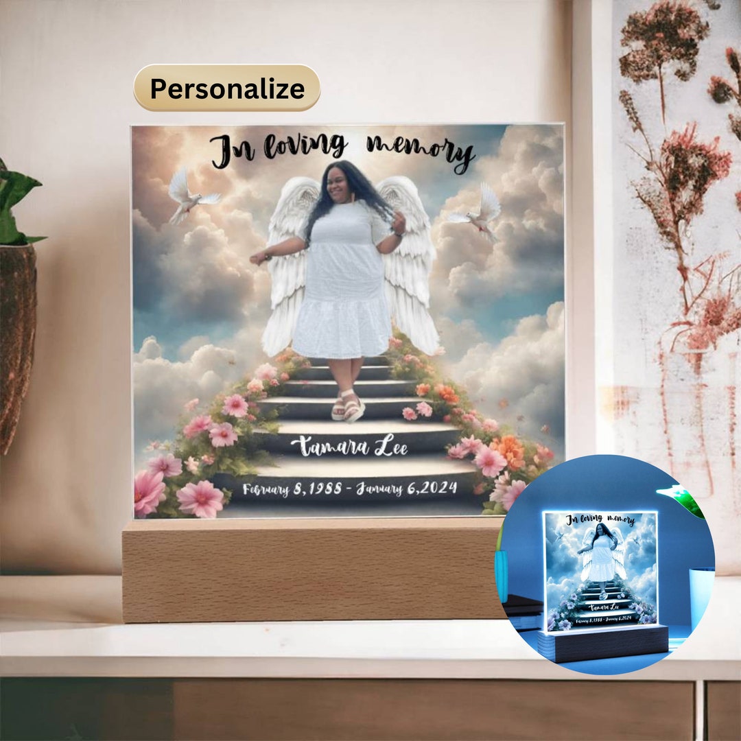 Personalized Memorial Photo Plaque, Add Loved One to Photo, Loss of ...