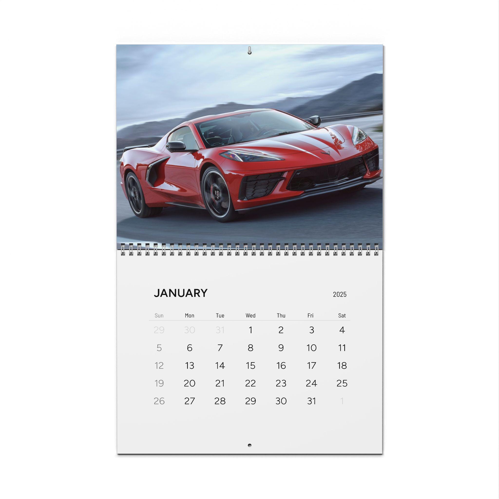 Super Cars Calendar, Corvette C8 Z06, Corvette Calendar, Corvette Wall ...