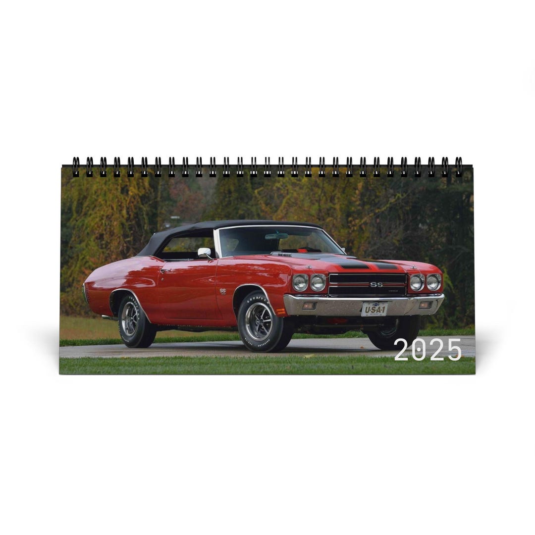 Classic Cars Calendar, Chevrolet Chevelle SS, Chevrolet Desk Calendar ...