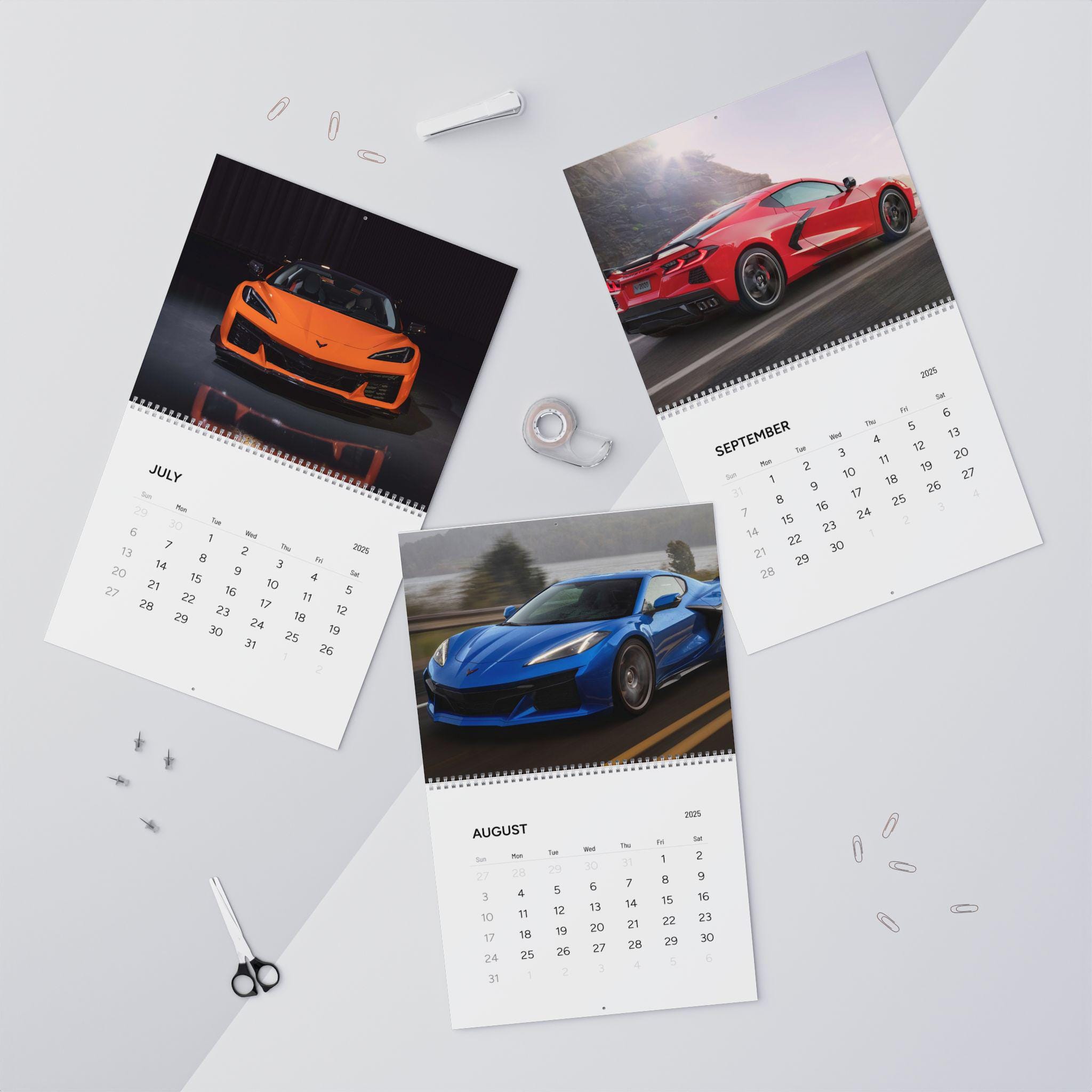 Super Cars Calendar, Corvette C8 Z06, Corvette Calendar, Corvette Wall ...