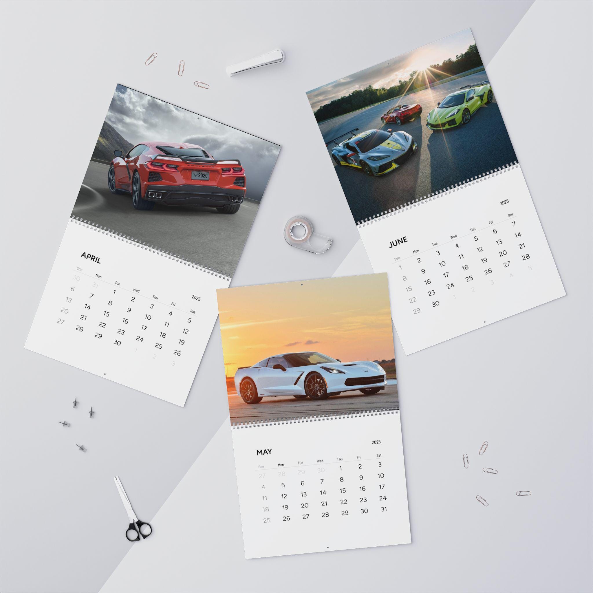 Super Cars Calendar, Corvette C8 Z06, Corvette Calendar, Corvette Wall ...