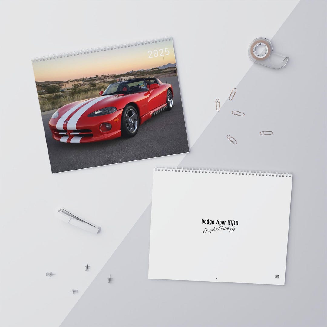 Classic Cars Calendar, Dodge Viper RT/10, Dodge Calendar, 1992-2000 ...