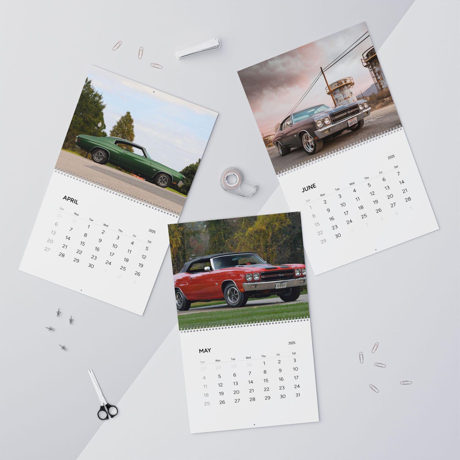 Classic Cars Calendar, Chevrolet Chevelle SS, Chevrolet Calendar ...
