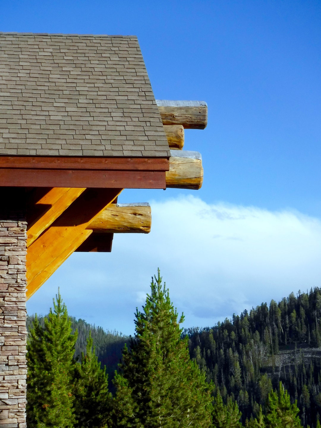 Metal Wall Art Photo Print, Log Cabin in Big Sky - Portrait 7x5, 10x8 ...