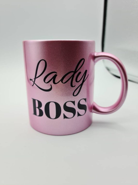 Lady Boss Pink Sparkle Drinks Coffee Tea Chocolate Love Mug | Etsy