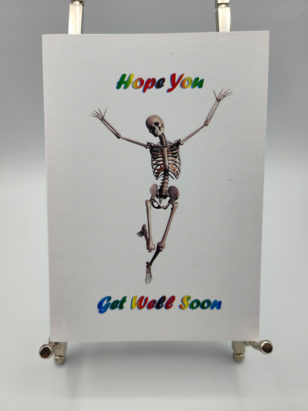 Skeleton Hope You Get Well Soon A6/A5 Greetings Card High Quality Print ...