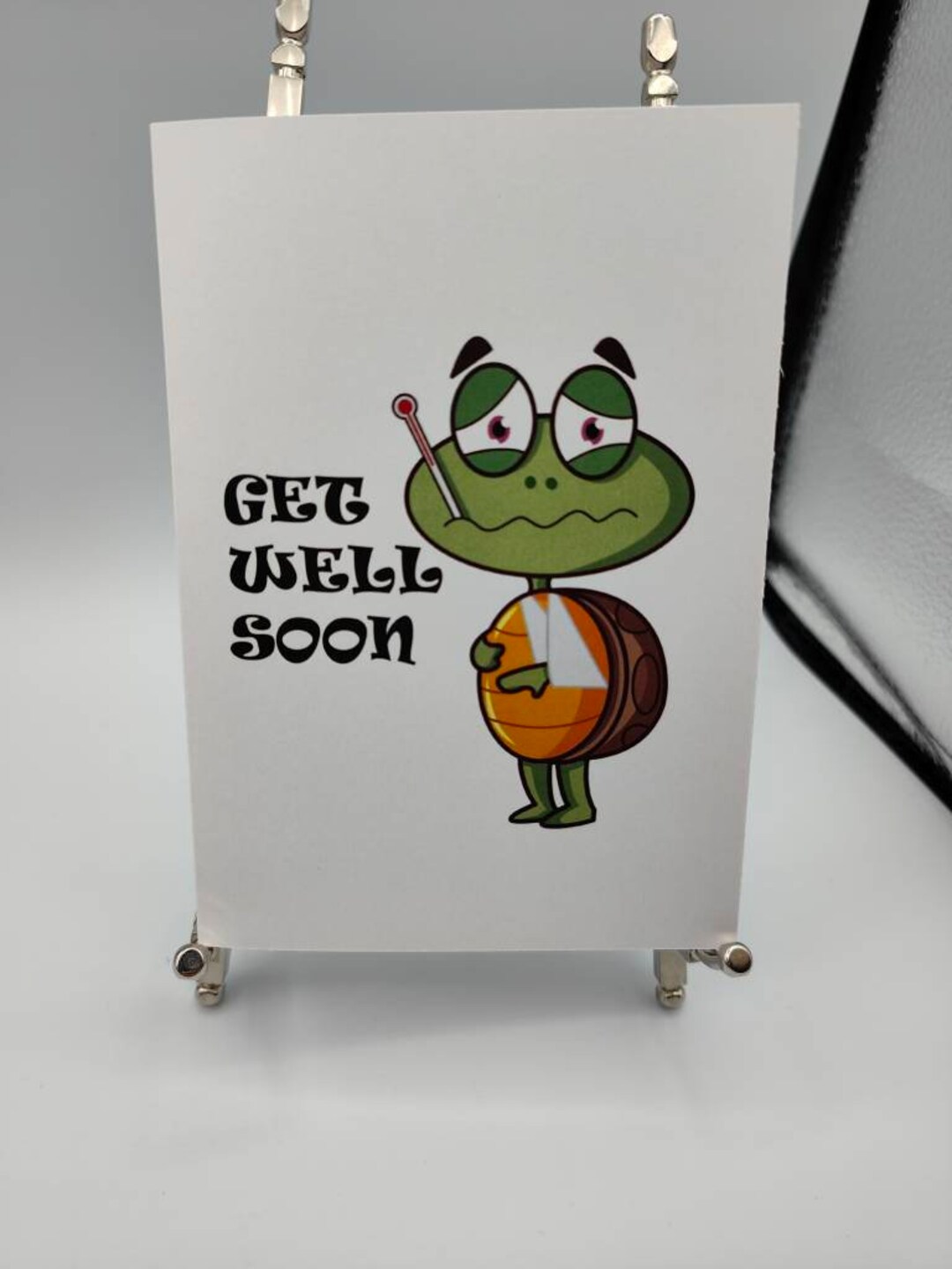 Turtle Get Well Quick A6/A5 Greetings Card High Quality Print on 300gsm ...