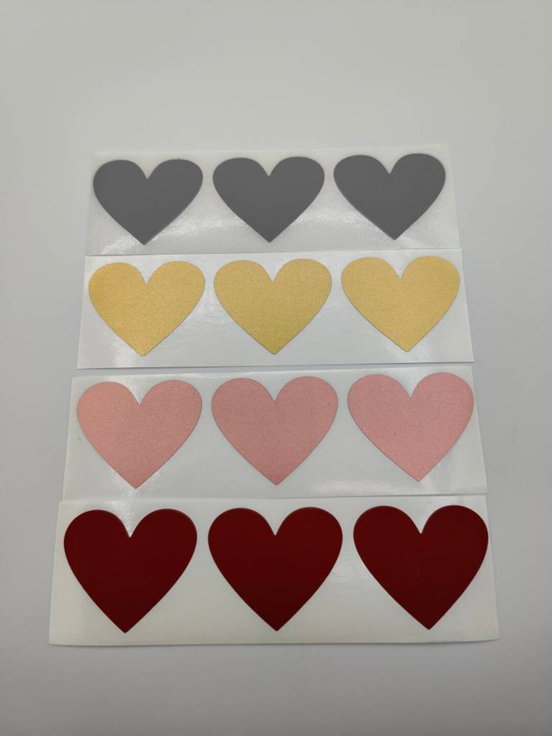 4 Colours Medium Scratch off Heart Stickers Scratch off Reveal Labels ...